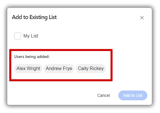 Add a User to an Existing Distribution List