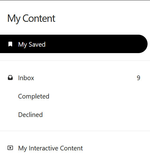 What is the My Content page?