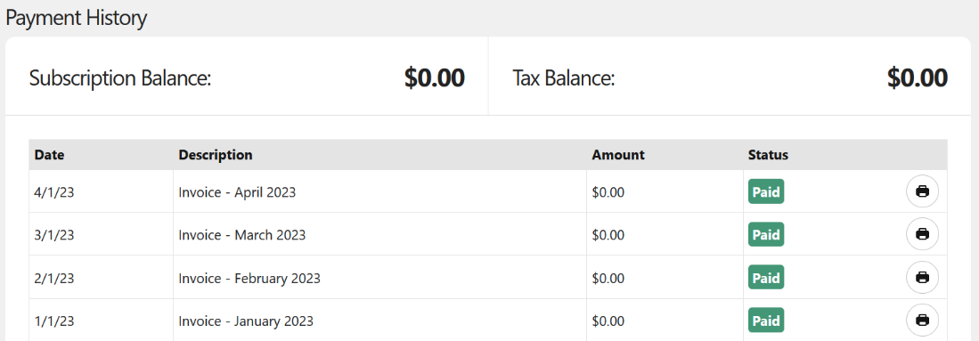How can I view my organization’s Payment History?
