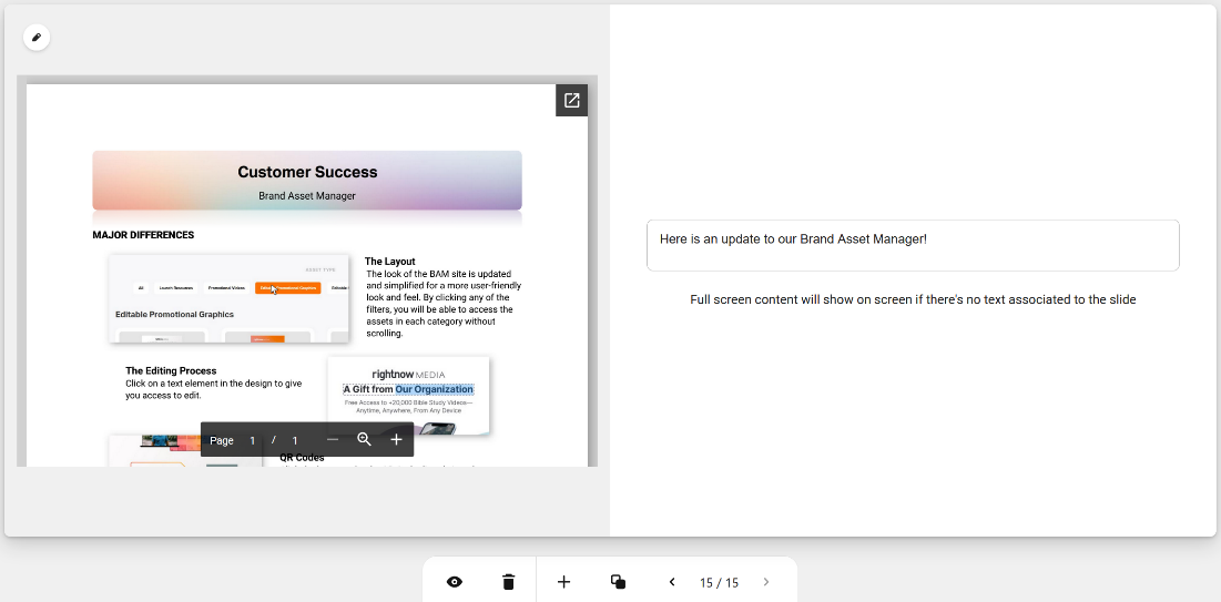 How do I add a Document slide to Interactive Content?