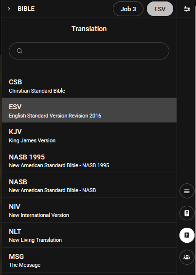 How do I access the Bible within the content player?