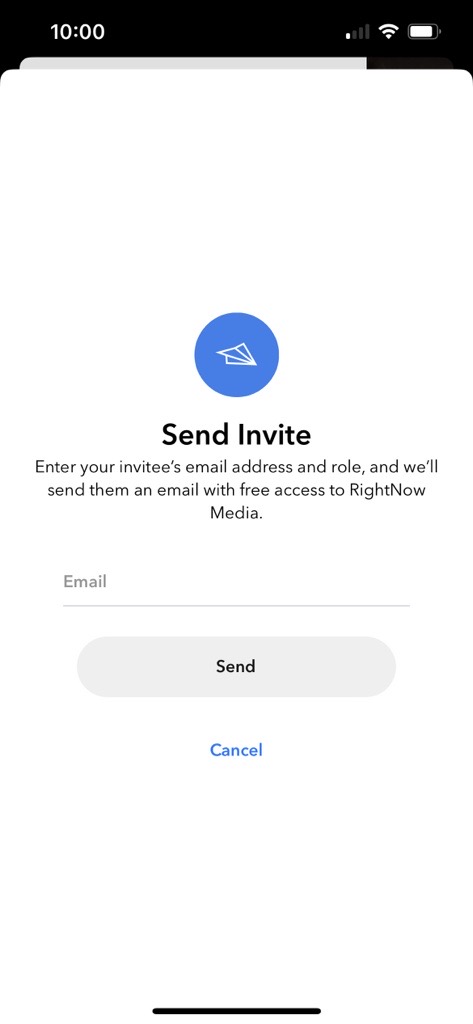 How do I send an invite to a friend through the app?