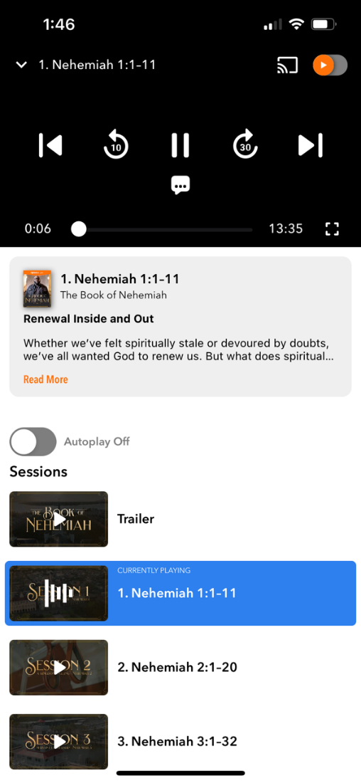 How do I use the Screen Casting feature within the RightNow Media app?