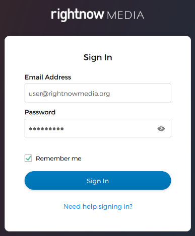 How do I sign in to RightNow Media?