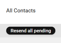 How do I resend an invitation to a Contact?