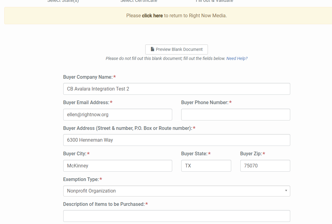 How can I see my organization’s Tax Exemption status?