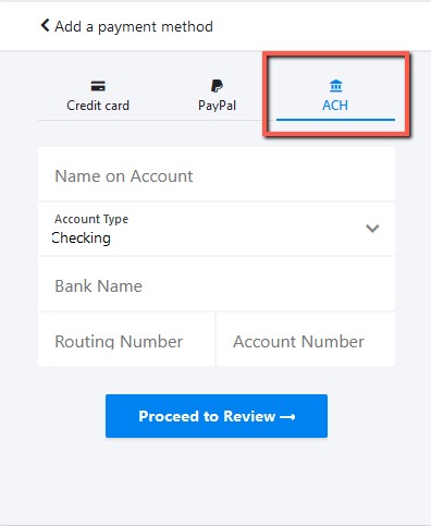 How do I add/update ACH information?