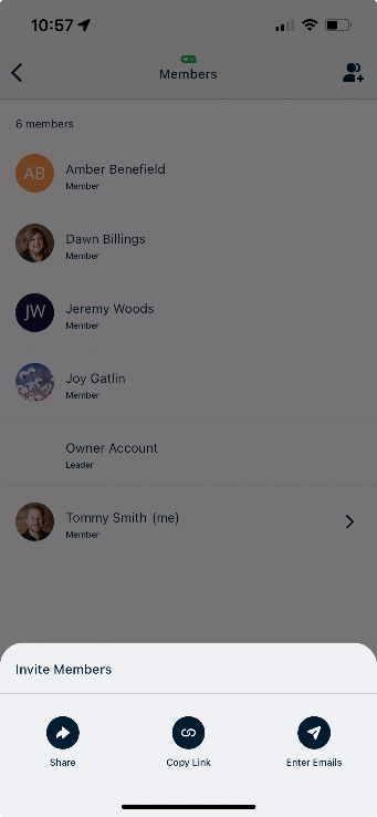 How do I invite members to my groups?