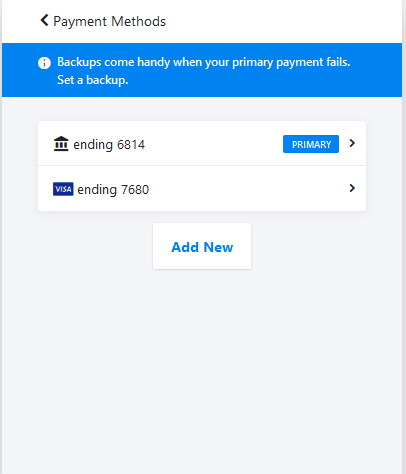 How can I access my organization’s Payment Information?