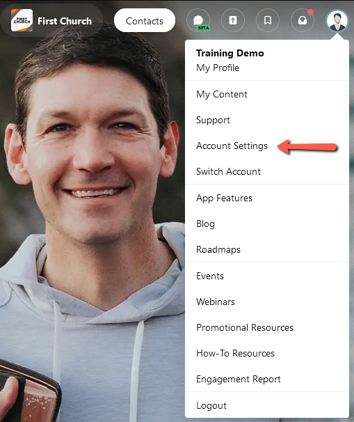 How do I access my organization’s Account Settings?