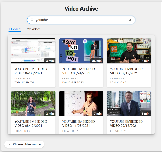 How do I add videos into Interactive Content?