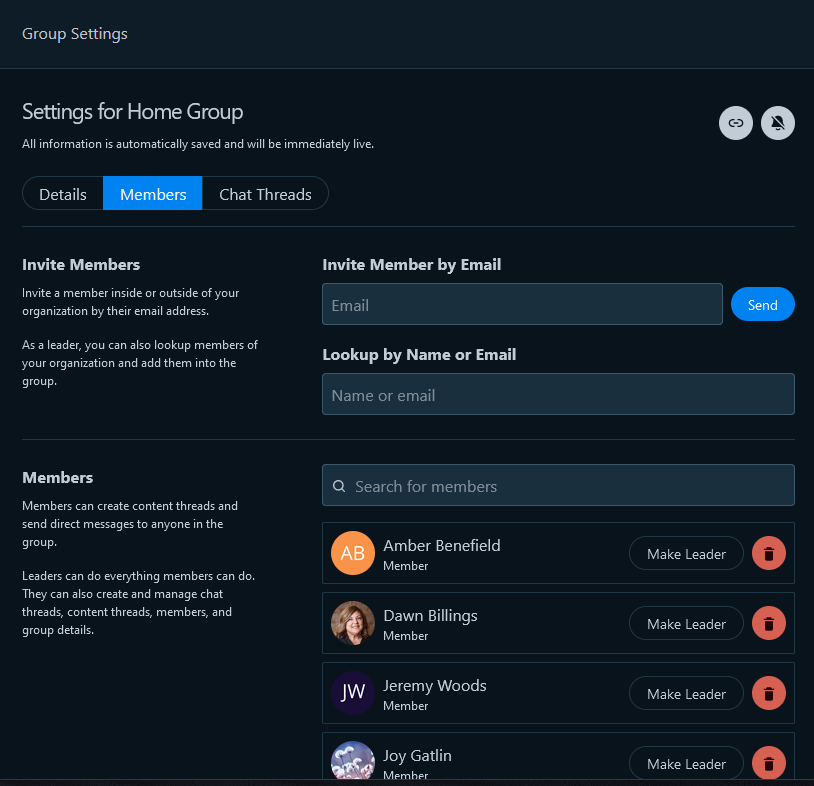 How do I manage my Groups?